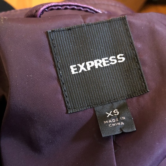 Express | Jackets & Coats | Plum Faux Leather Jacket | Poshmark